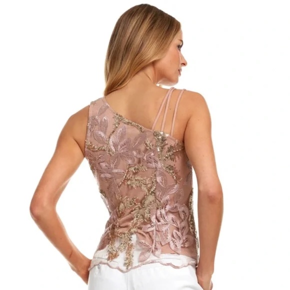 VENUS | Tops | New Venus Blush Pinkrose Gold Embellished Sequin ...